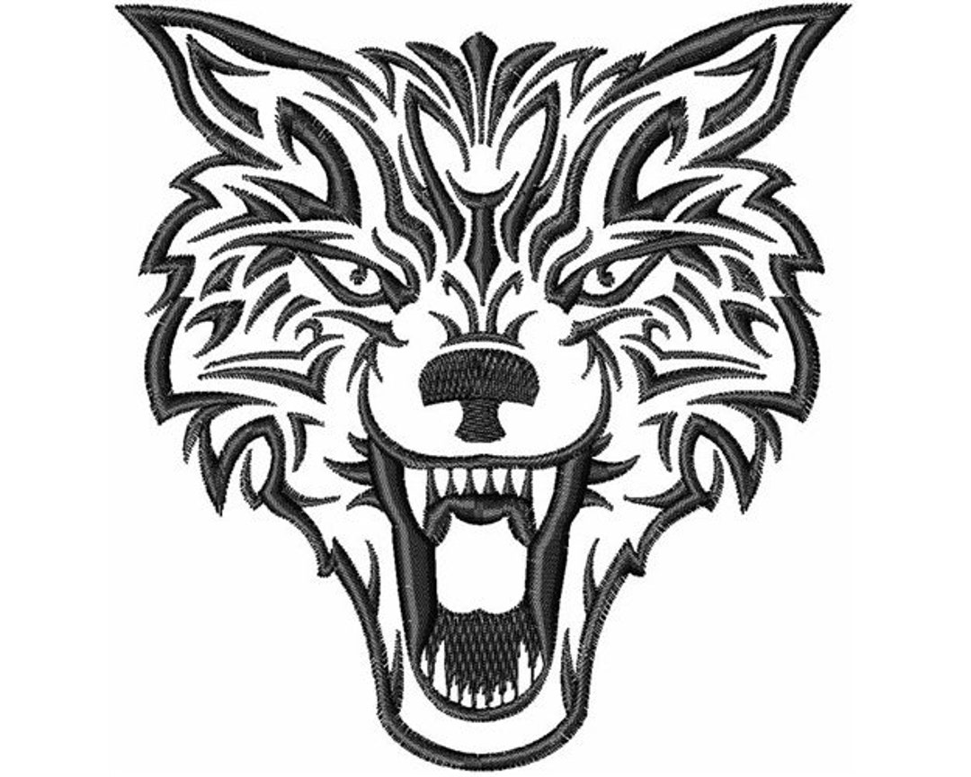 Wolfs Head - Machine Embroidery Design - Etsy