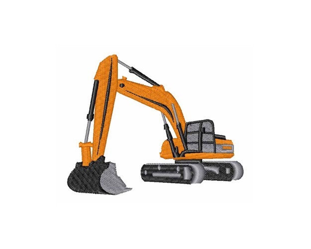 Excavator - Machine Embroidery Design - Etsy