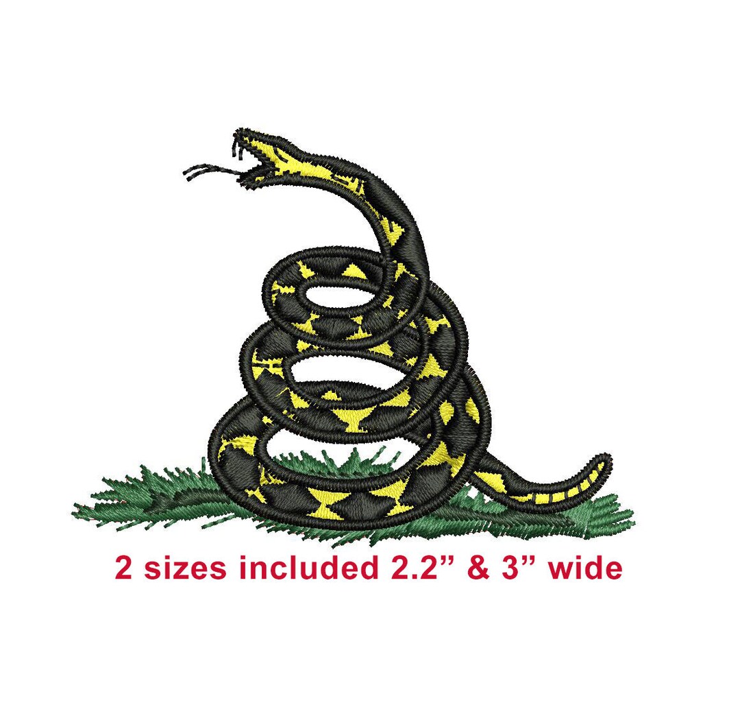 Gadsden Snake - Machine Embroidery Designs - Etsy