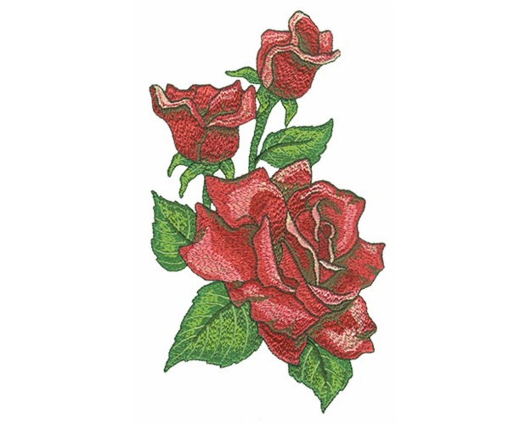 Rose - Machine Embroidery Design - Etsy