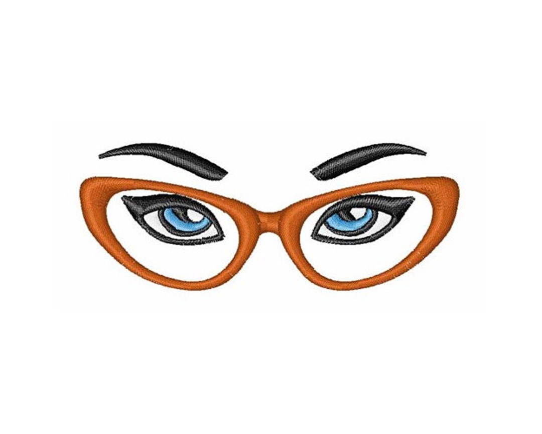 Retro Eyeglasses - Machine Embroidery Design - Etsy