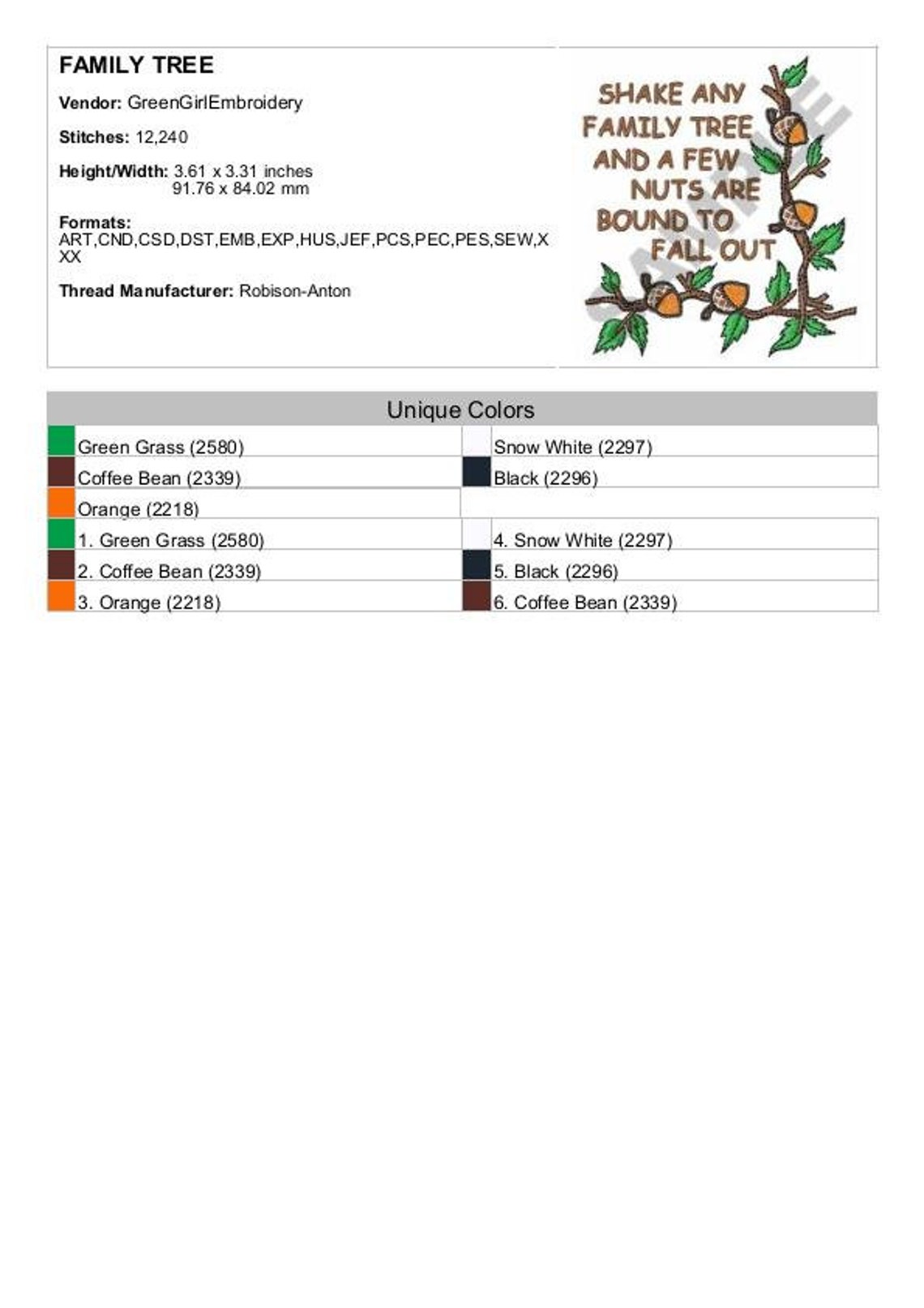 Family Tree Machine Embroidery Design - Etsy