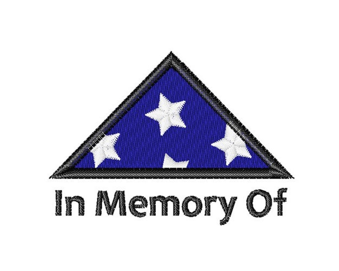 In Memory of Soldier Machine Embroidery Design - Etsy