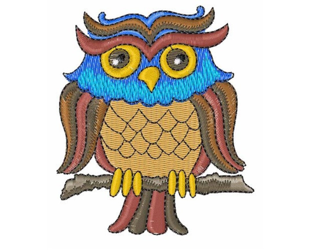 Owl Machine Embroidery Design - Etsy