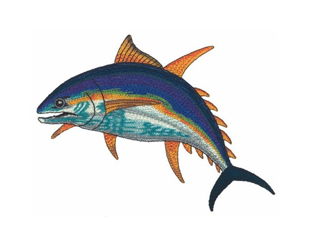 Yellow Fin Tuna - Machine Embroidery Design - Etsy