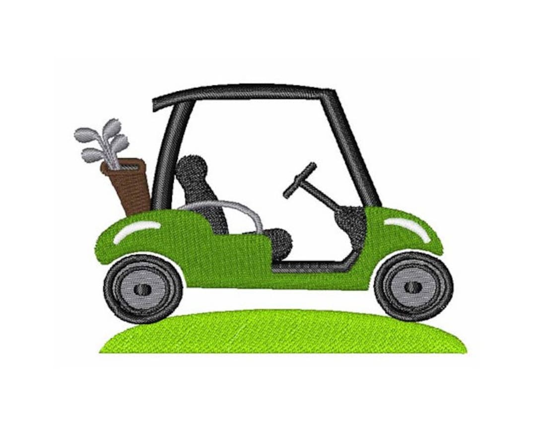 Golf Cart - Machine Embroidery Design - Etsy