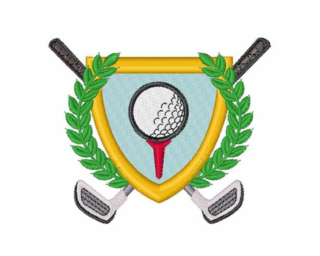 Golf Crest - Machine Embroidery Design - Etsy