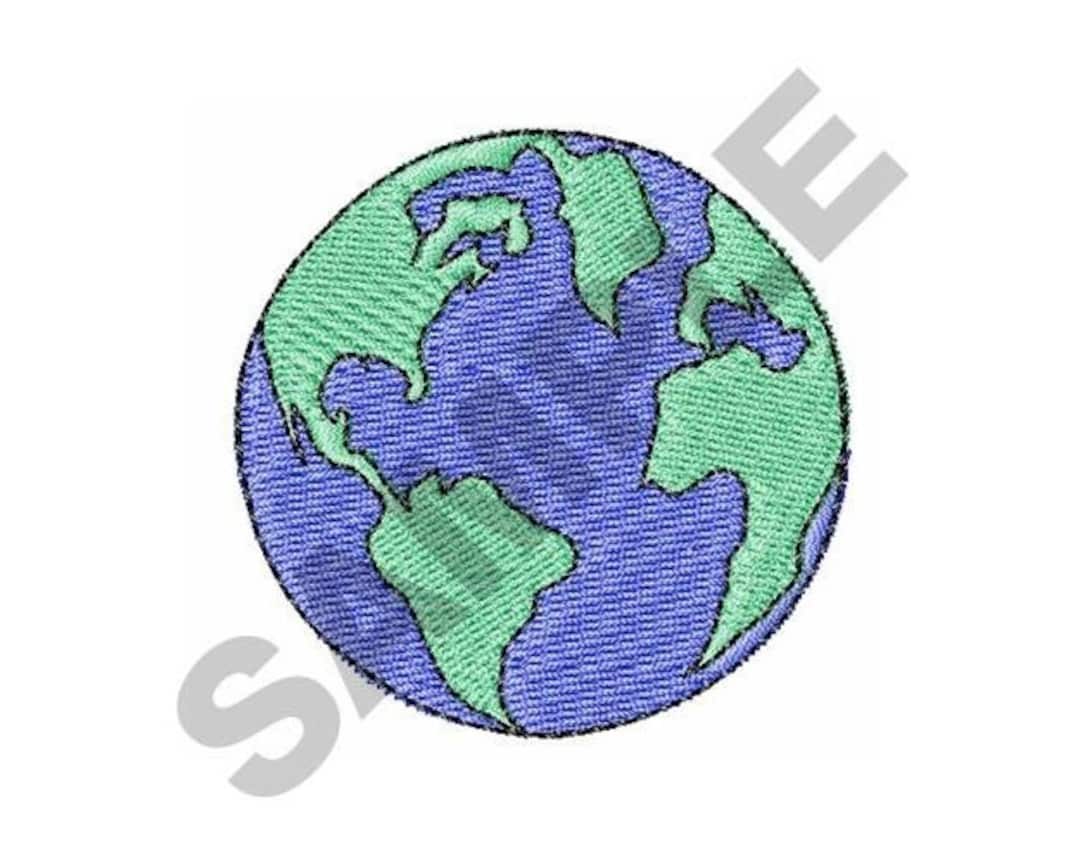 Earth Globe - Machine Embroidery Design - Etsy