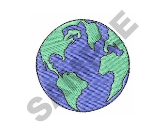 Earth Globe Machine Embroidery Design, Embroidery Designs, Machine ...
