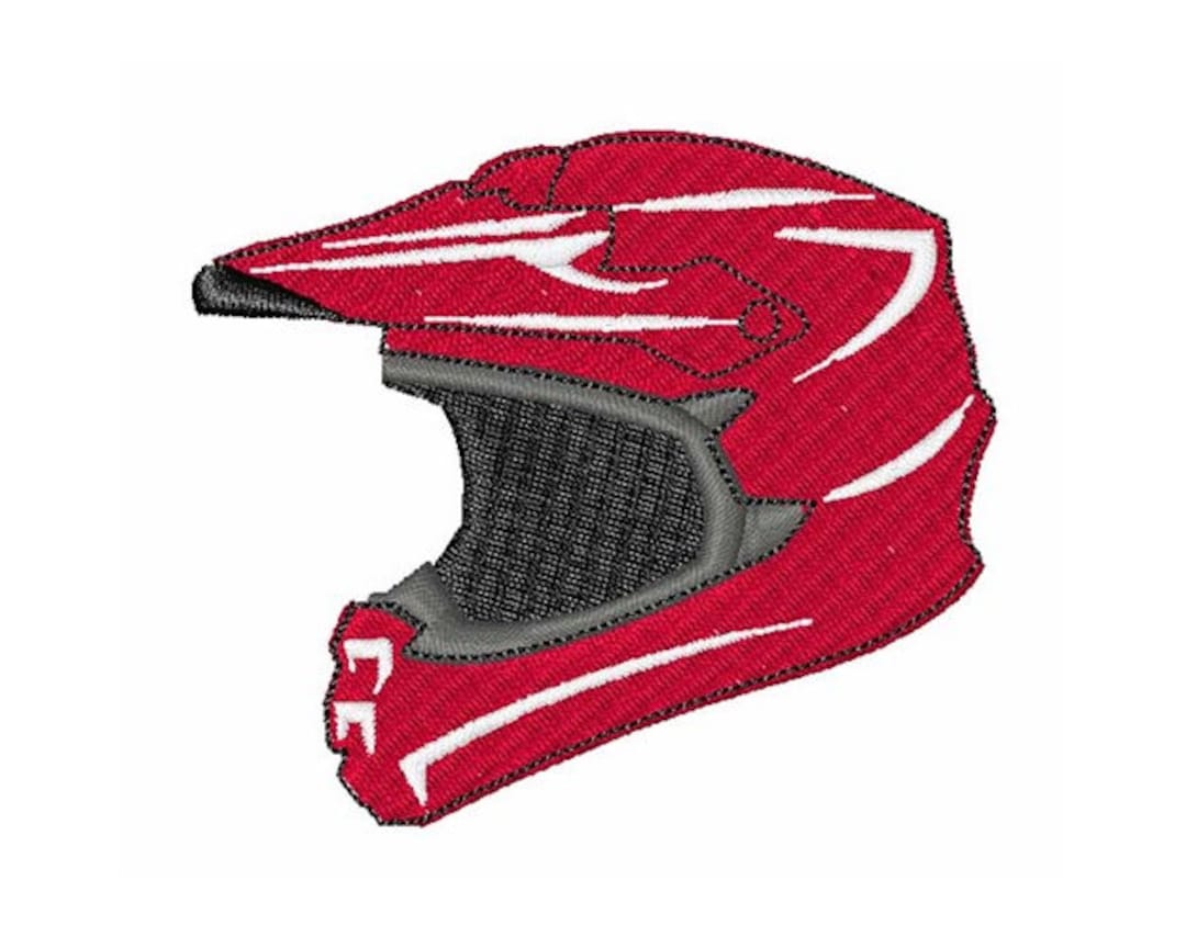 Motocross Helmet - Machine Embroidery Design - Etsy
