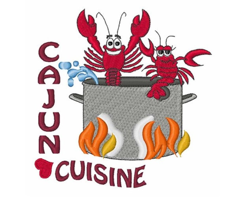 Cajun Cuisine Machine Embroidery Design - Etsy