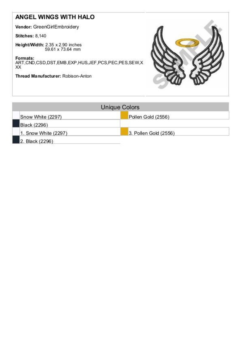 Angel Wings With Halo Machine Embroidery Design - Etsy