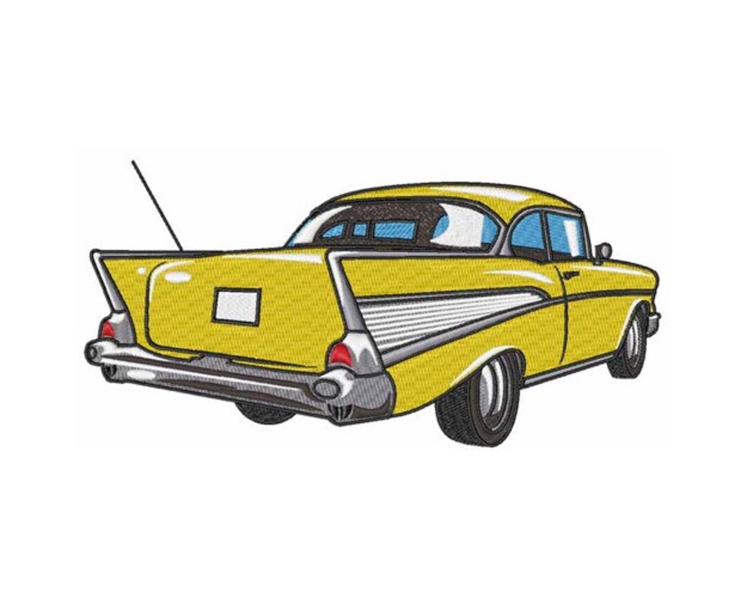 Classic Car Large - Machine Embroidery Design - Etsy