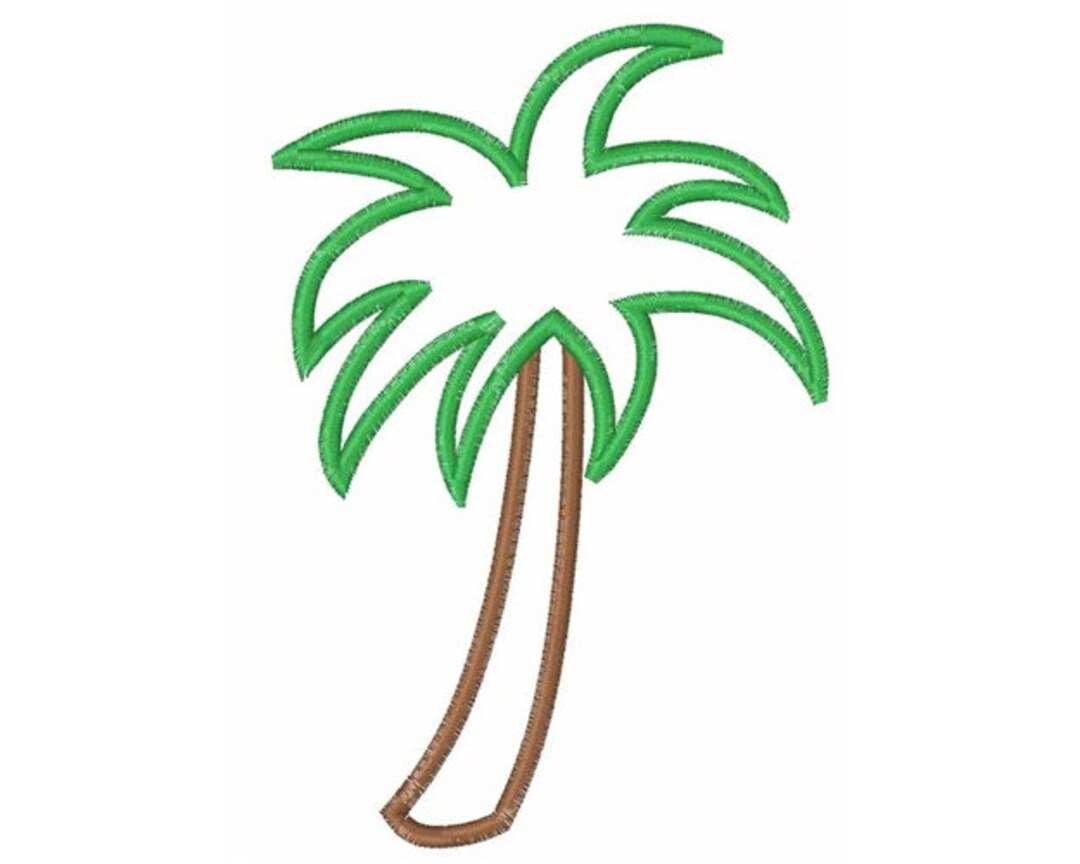 Palm Tree Applique Machine Embroidery Design - Etsy