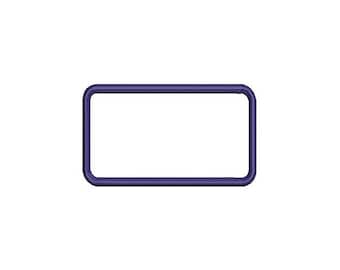 Rectangle With Border Machine Embroidery Design - Etsy