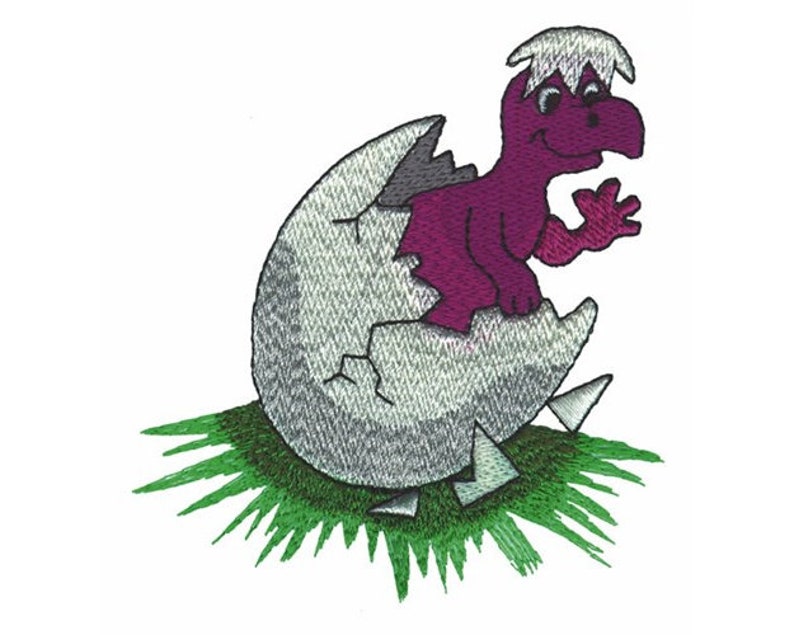 Dino Hatching Machine Embroidery Design - Etsy