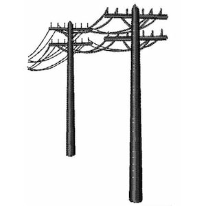 Utility Lines - Machine Embroidery Design - Etsy