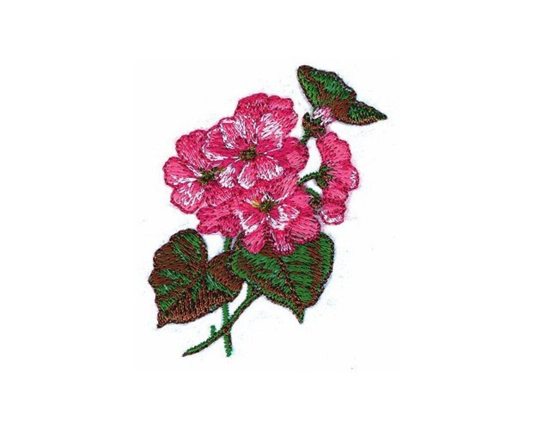 Geranium - Machine Embroidery Design - Etsy