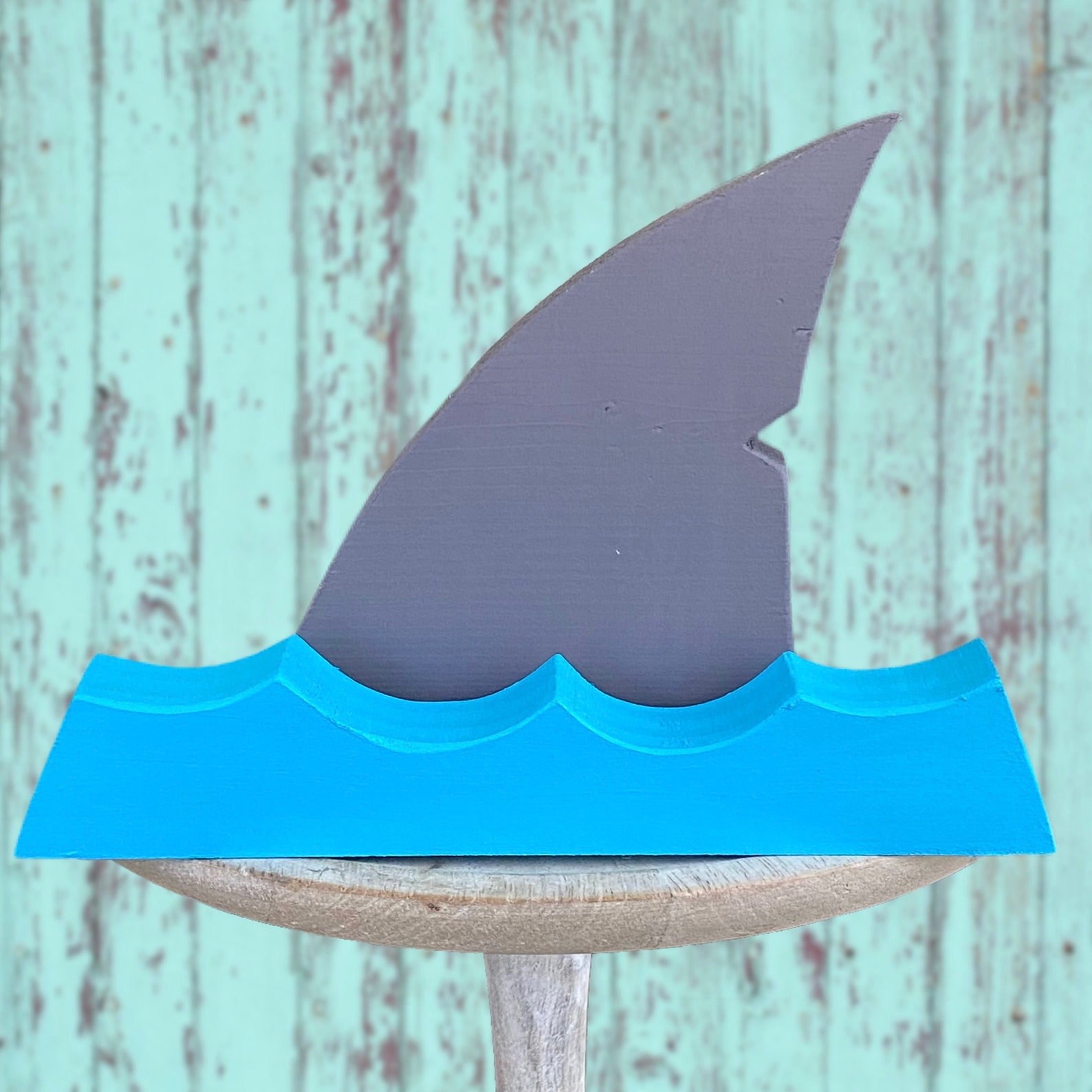 Shark Fin Wood Decor Summer Tiered Tray Decor Ocean Decor - Etsy