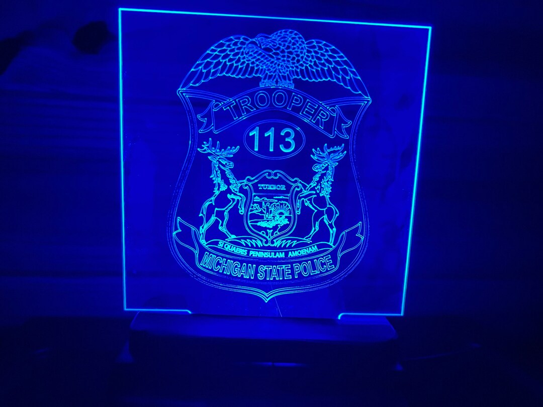Michigan State Police LED Display Tabletop Light - Etsy