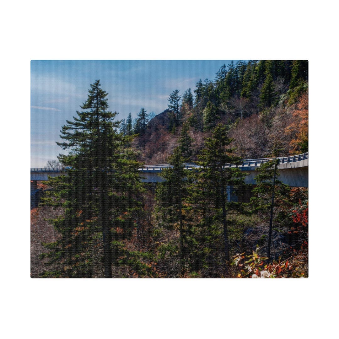 Linville Viaduct Print: Blue Ridge Parkway Bridge, Mountain Landscape ...