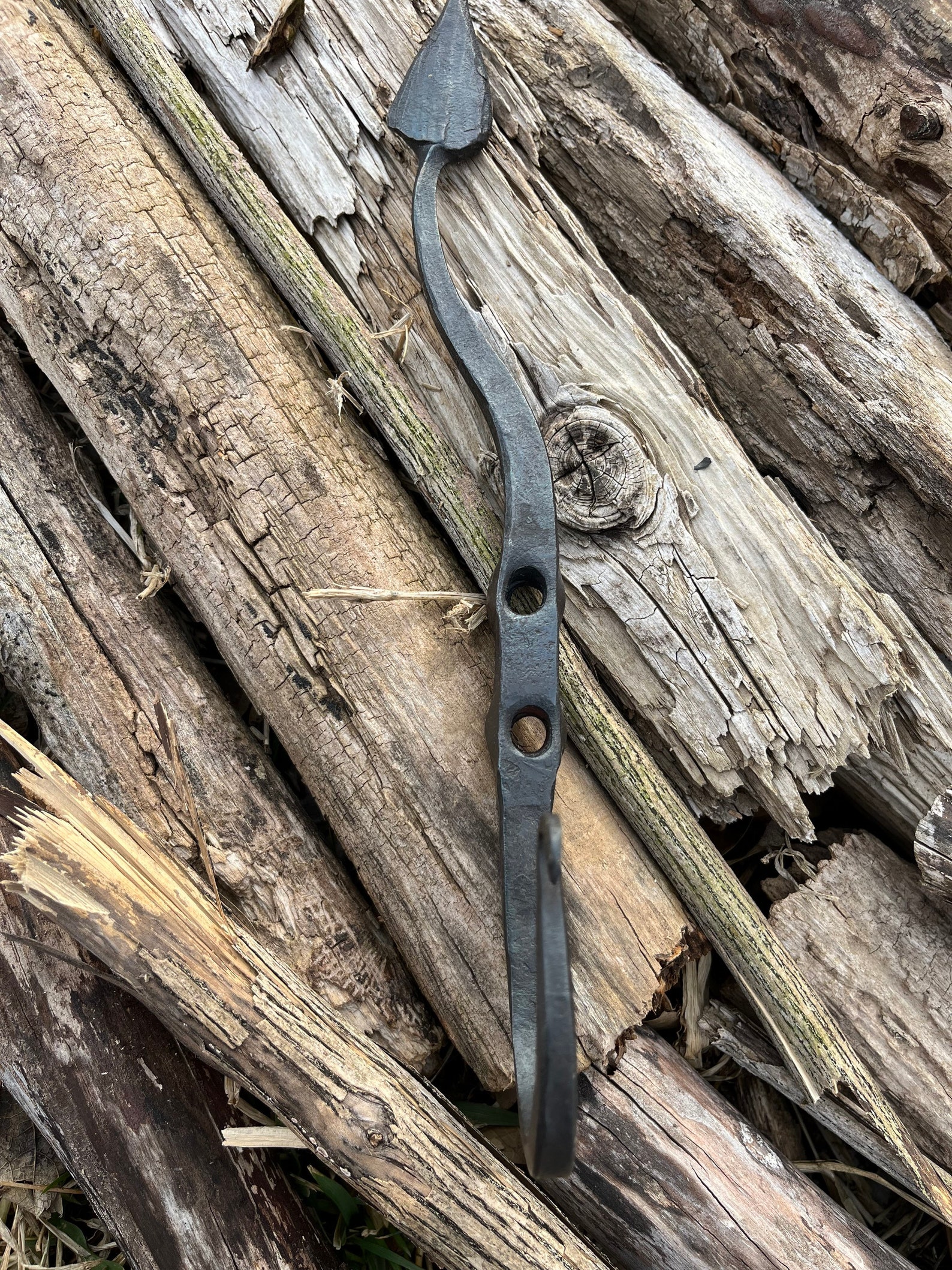 Handforged Leaf Wall Hook - Etsy