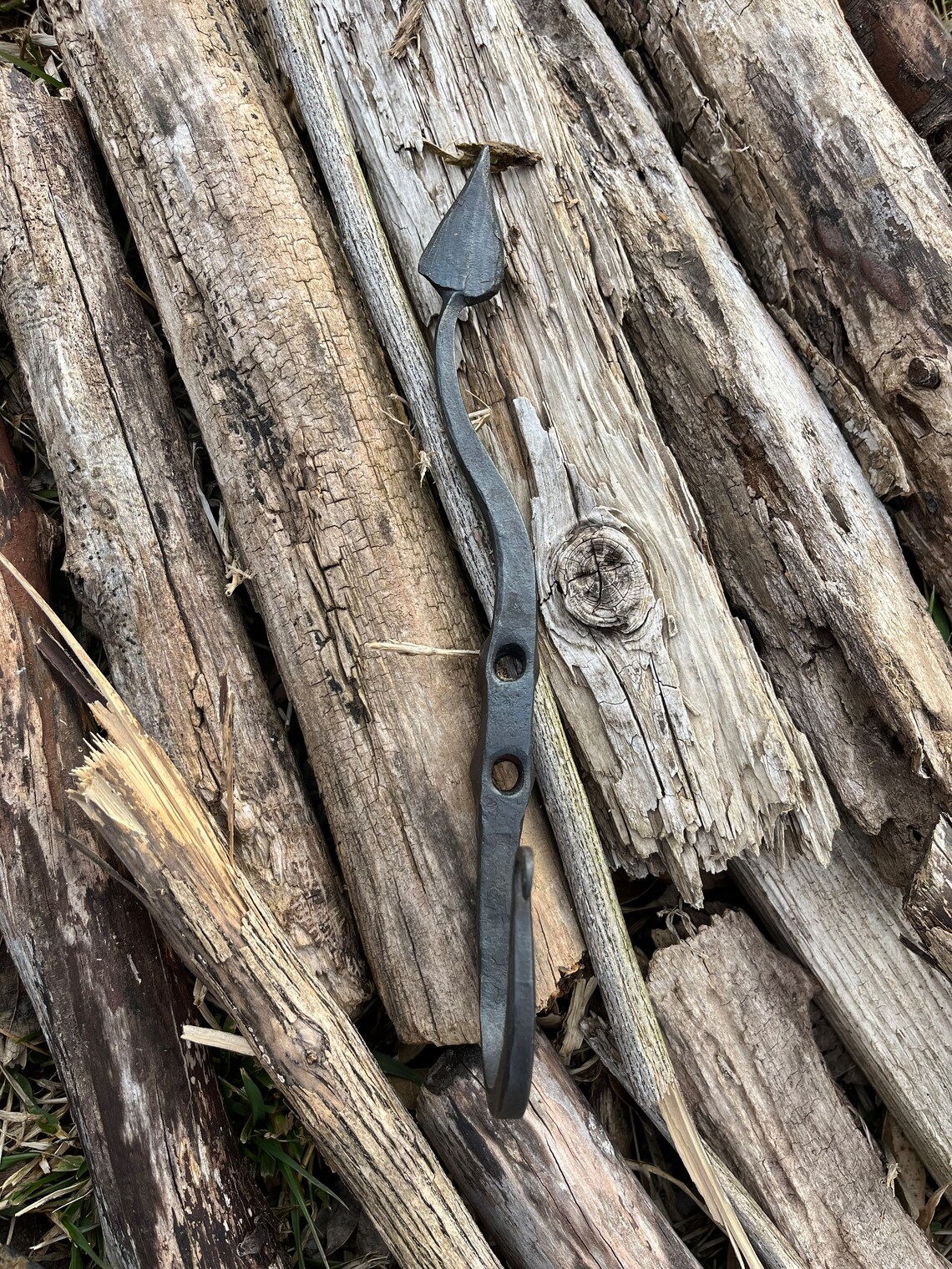 Handforged Leaf Wall Hook - Etsy