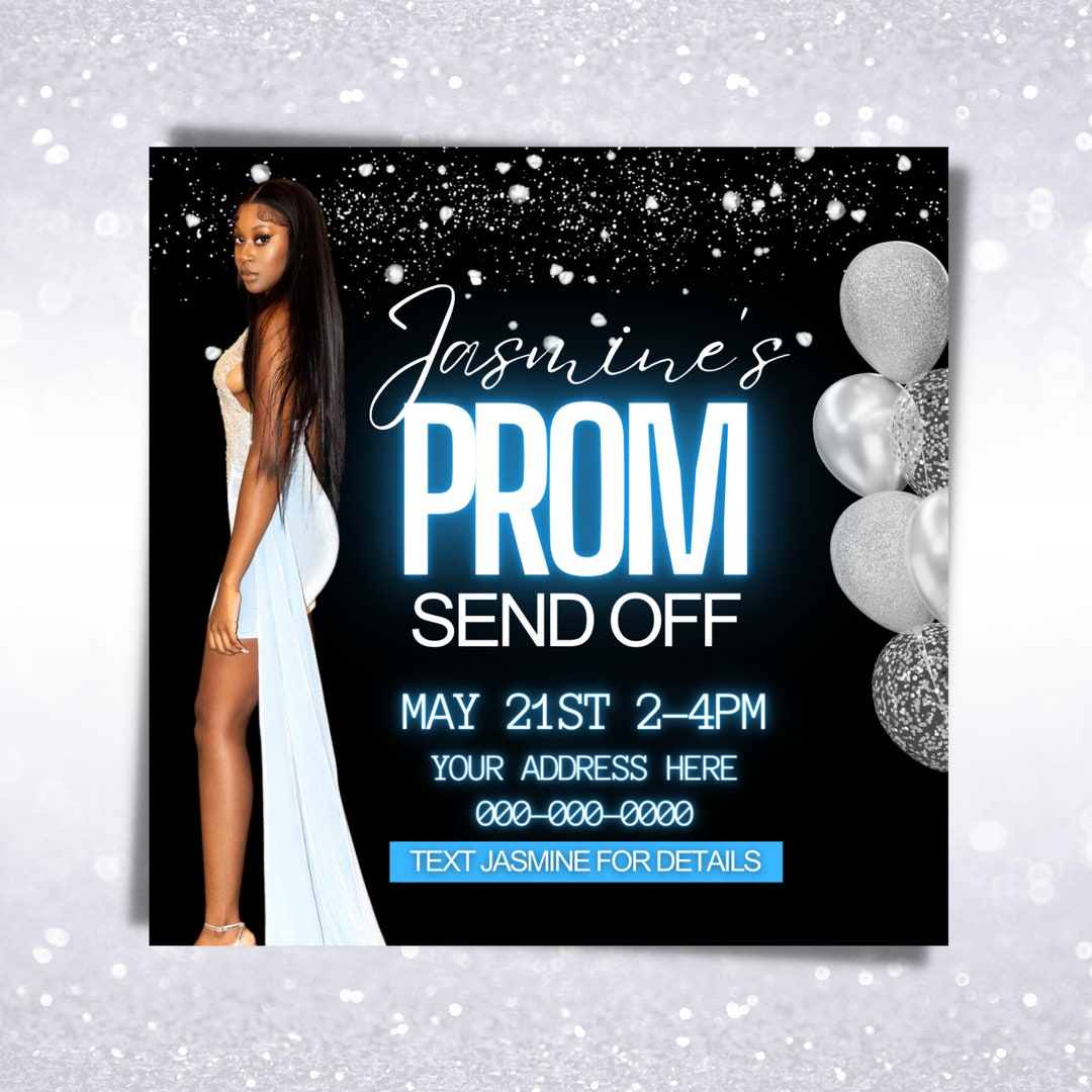 Prom Send off Flyer | Prom Event Flyer | Prom Invitation Senior Prom ...