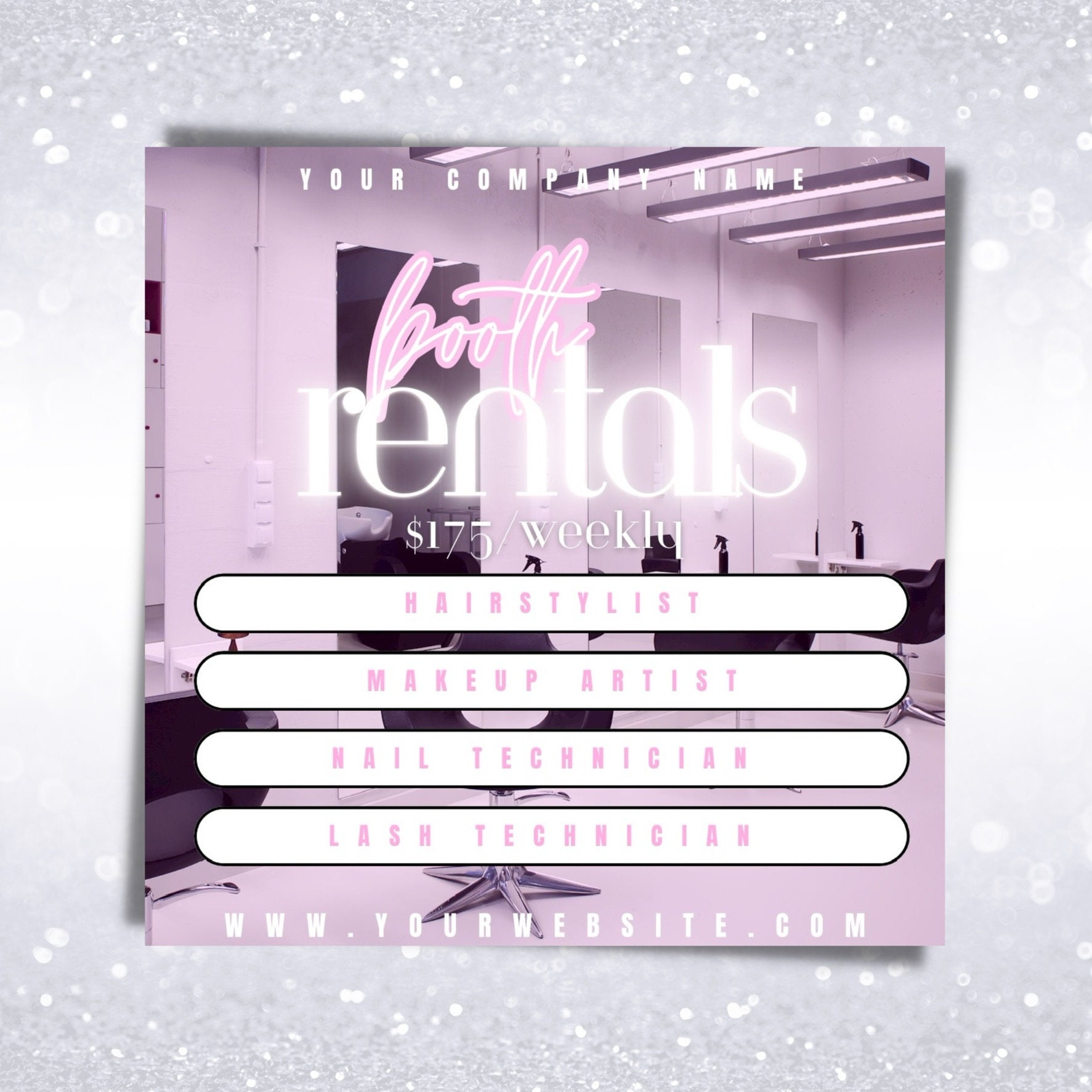 Booth Rental Flyer & Salon Booth Rental Agreement Salon - Etsy
