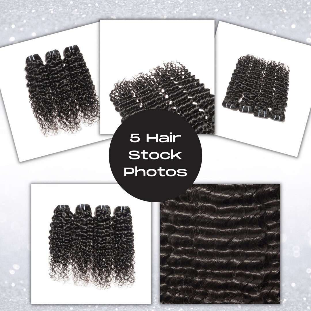 Deep Wave Hair Bundle Stock Photos: Beauty Mockups (digital Download ...