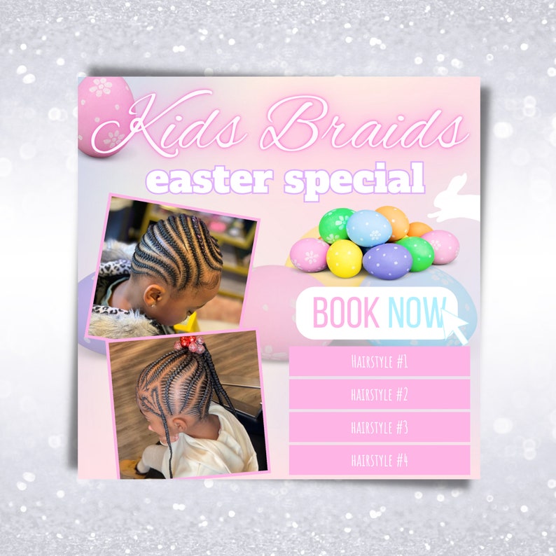 Kids Braider Flyer Kids Braids Spring Flyer Knotless Braids Flyer ...