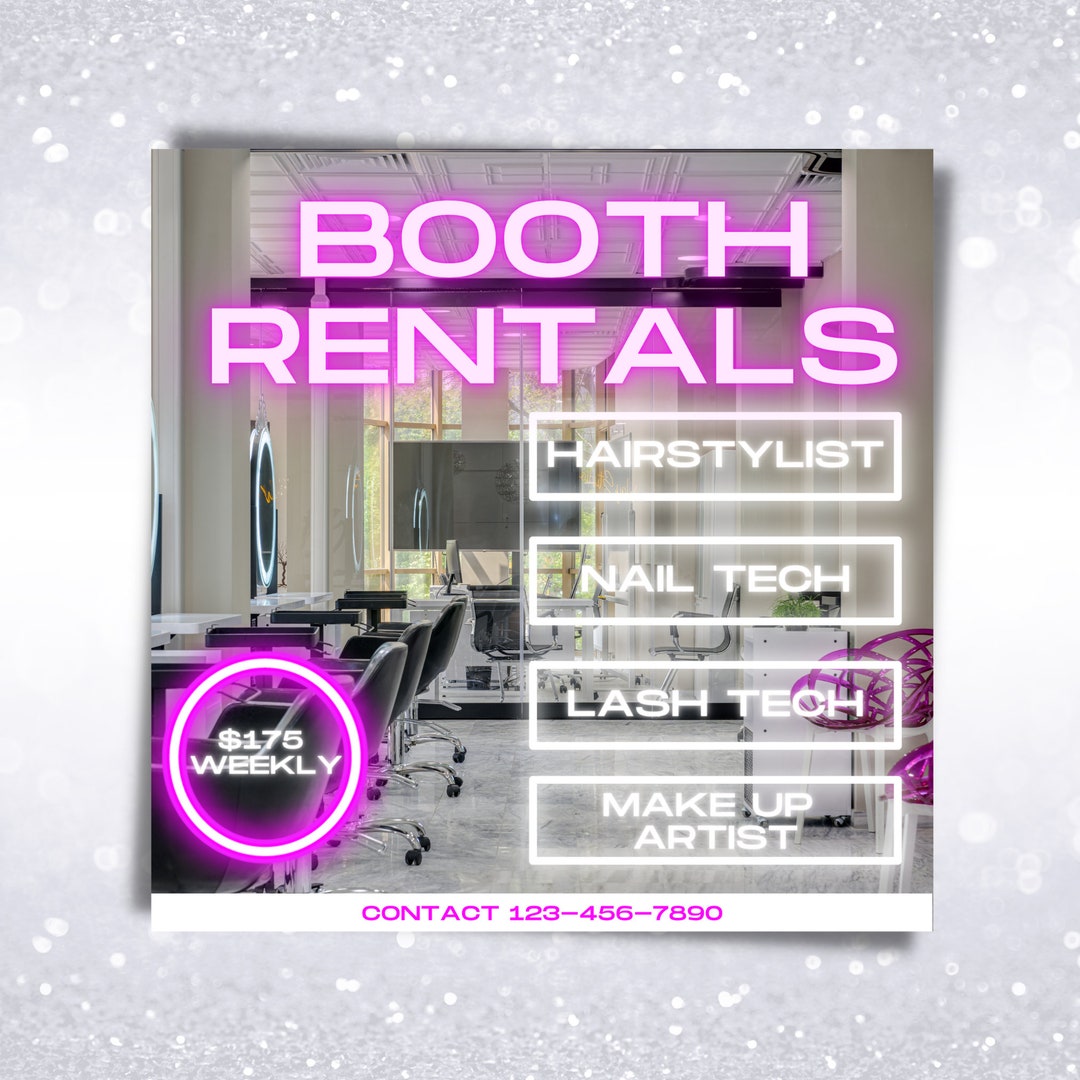 Booth Rental Flyer | Salon Flyer | Booth Rental Template | Social Media ...