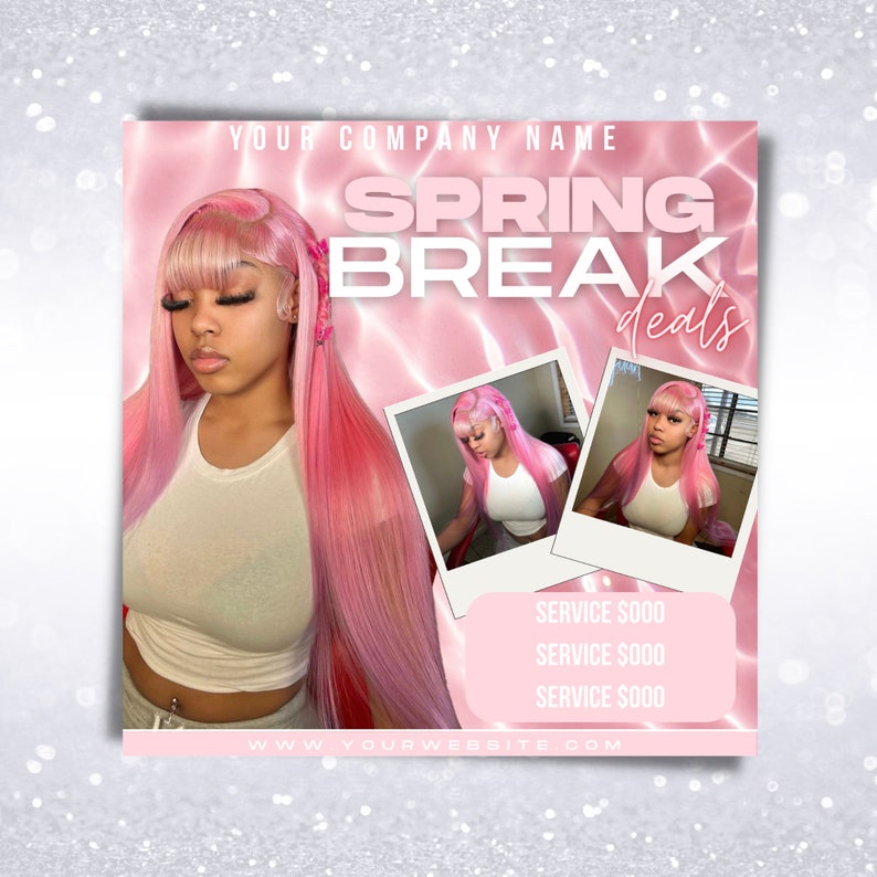 Spring Break Flyer | Spring Flyer Template | Hair Special Flyer | Sale ...