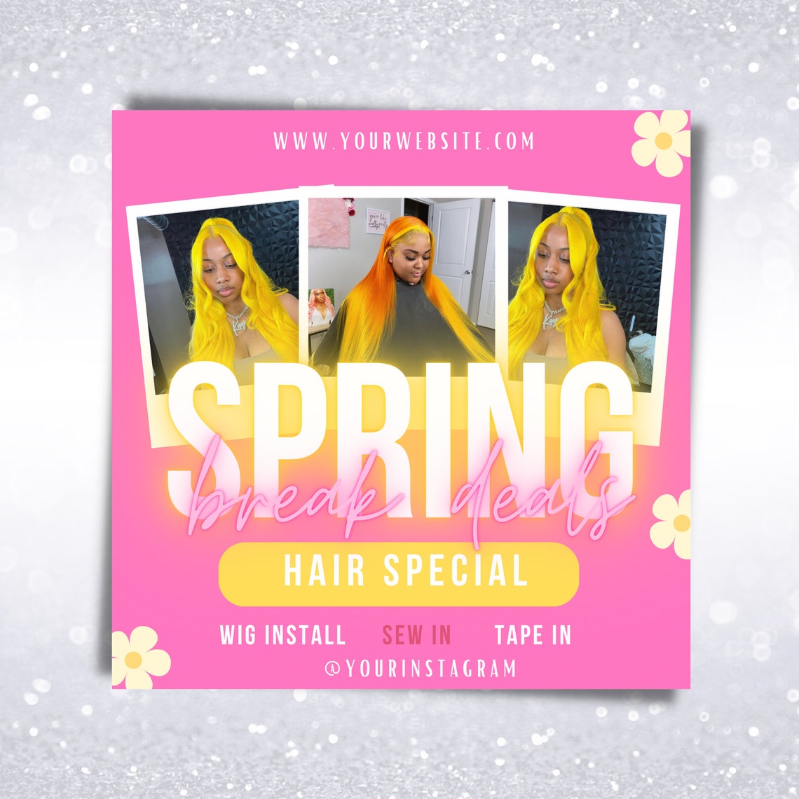 Spring Break Flyer | Spring Flyer Template | Hair Special Flyer | Sale ...