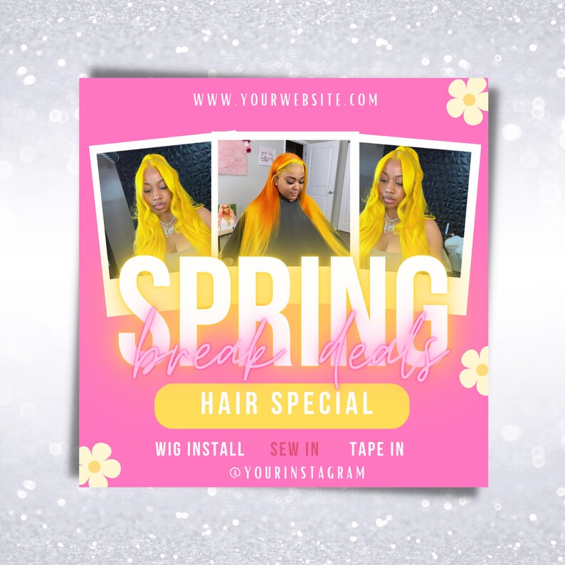 Spring Break Flyer | Spring Flyer Template | Hair Special Flyer | Sale ...