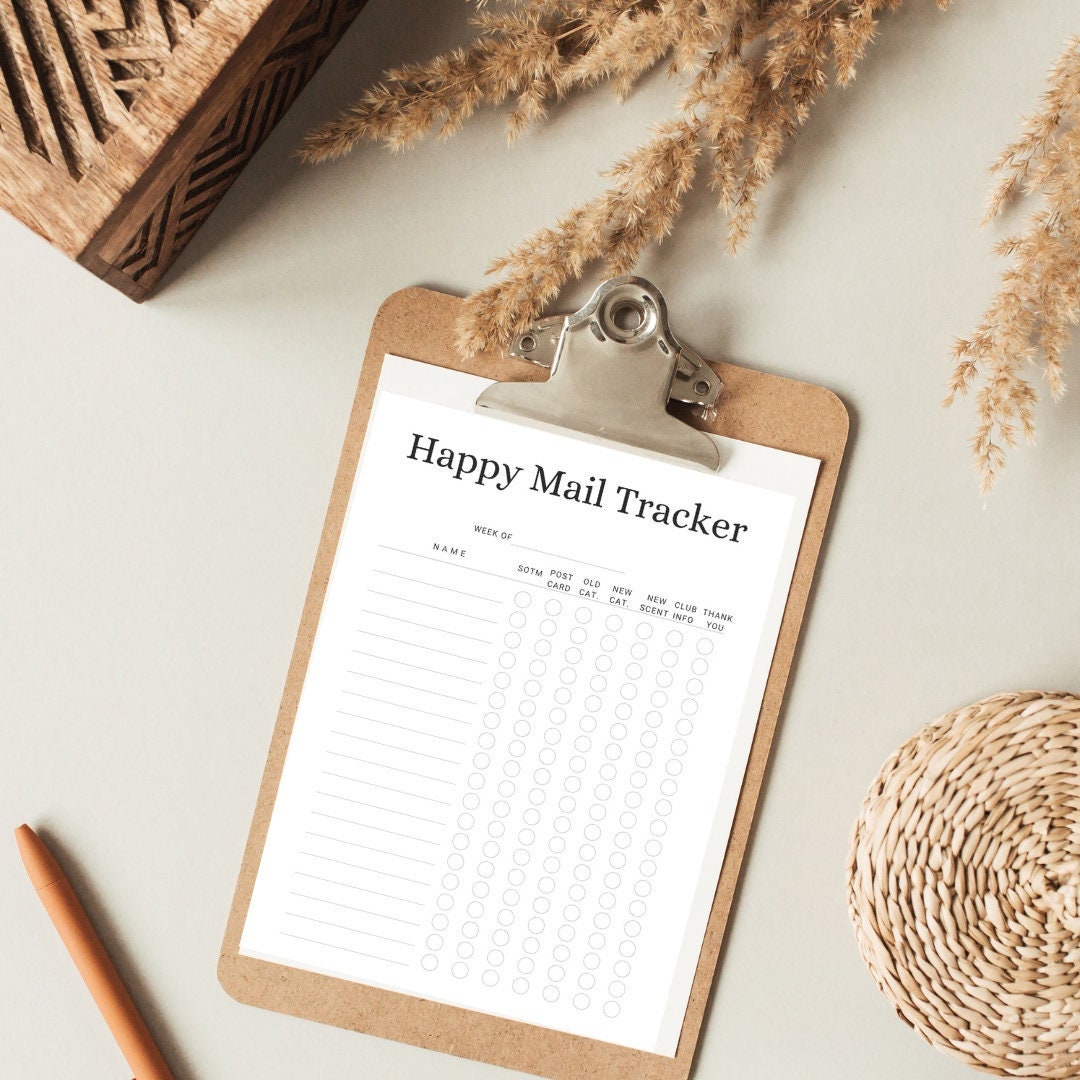 Happy Mail Tracker Printable - Etsy