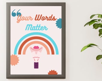 Your Words Matter Wall Art - Etsy