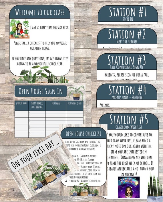 EDITABLE Classroom Open House - Etsy