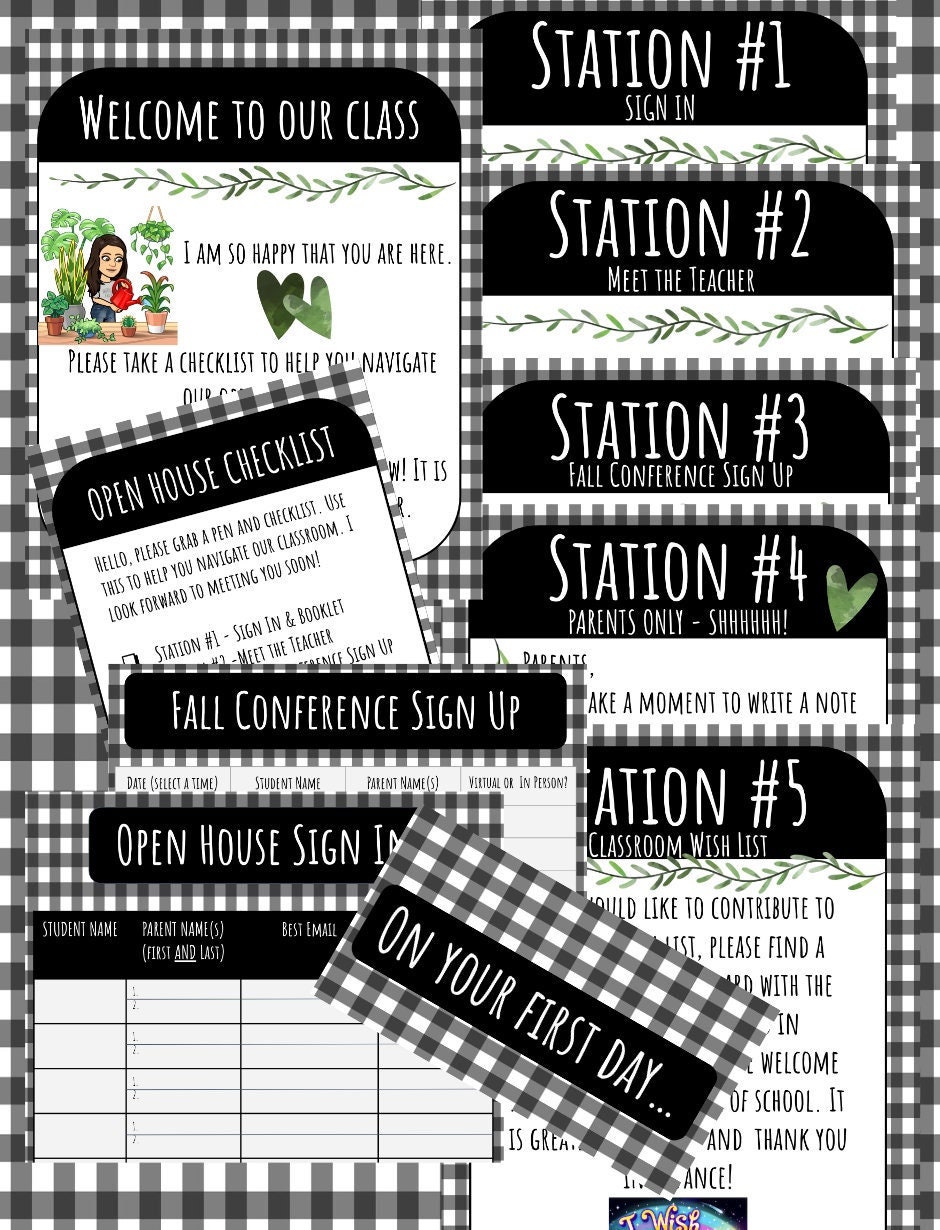 EDITABLE Classroom Open House FARMHOUSE Theme - Etsy