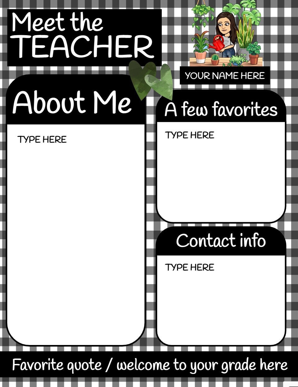 Meet the Teacher Template - Farmhouse - Etsy