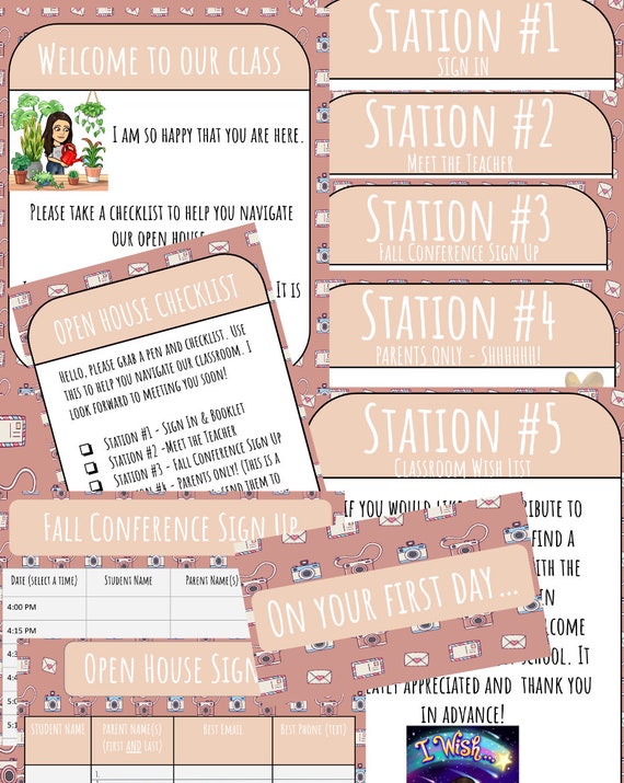 EDITABLE Classroom Open House VINTAGE / TRAVEL Theme - Etsy