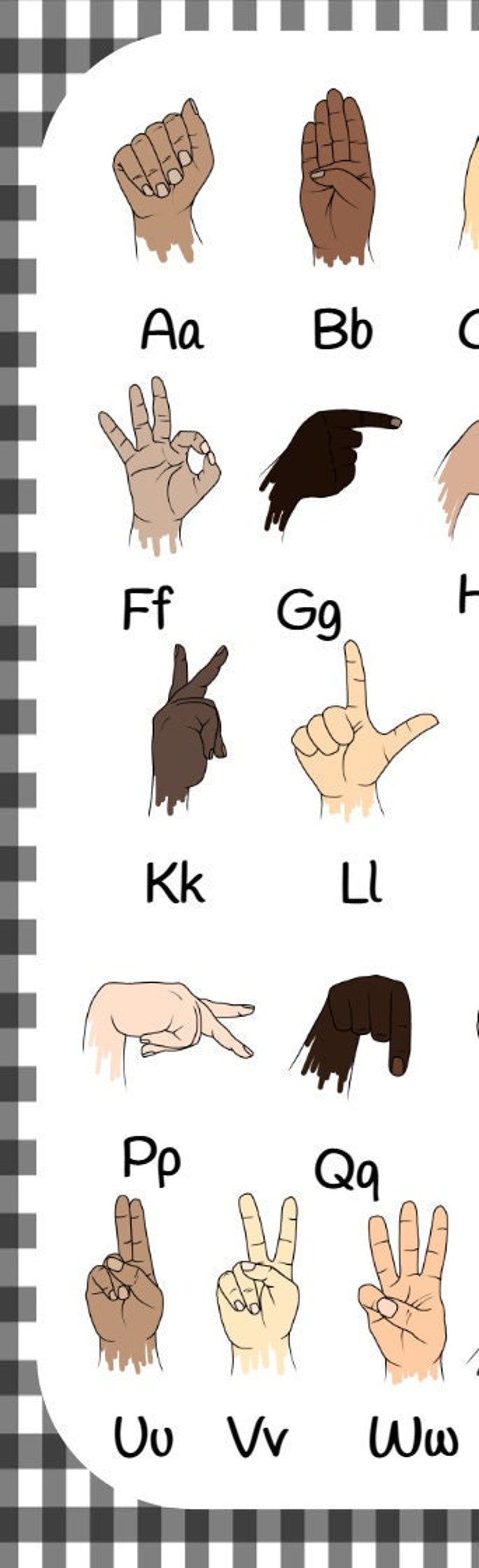 ASL PRINTABLE Alphabet for Classroom - Farmhouse - Etsy Australia