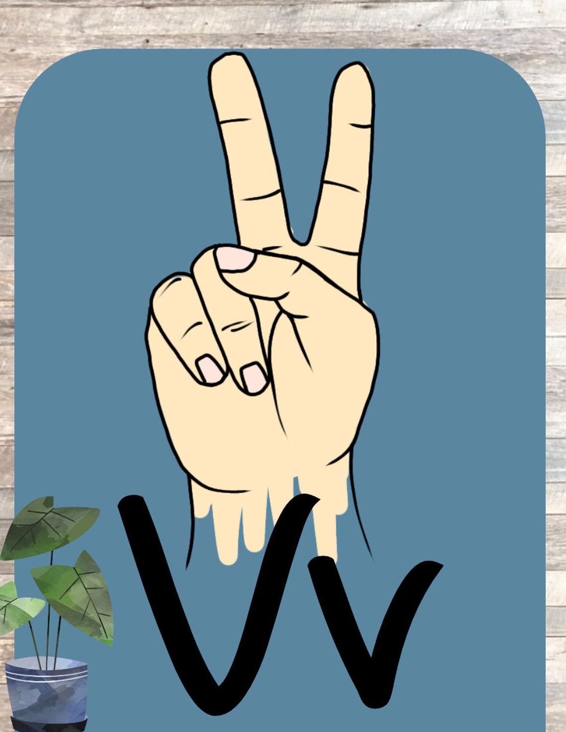 ASL PRINTABLE Alphabet for Classroom Plant - Etsy