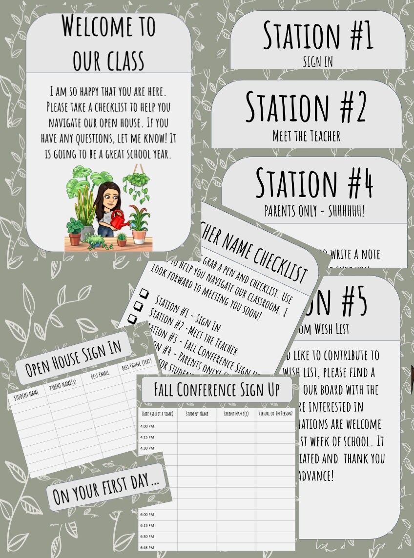 EDITABLE Classroom Open House - Etsy