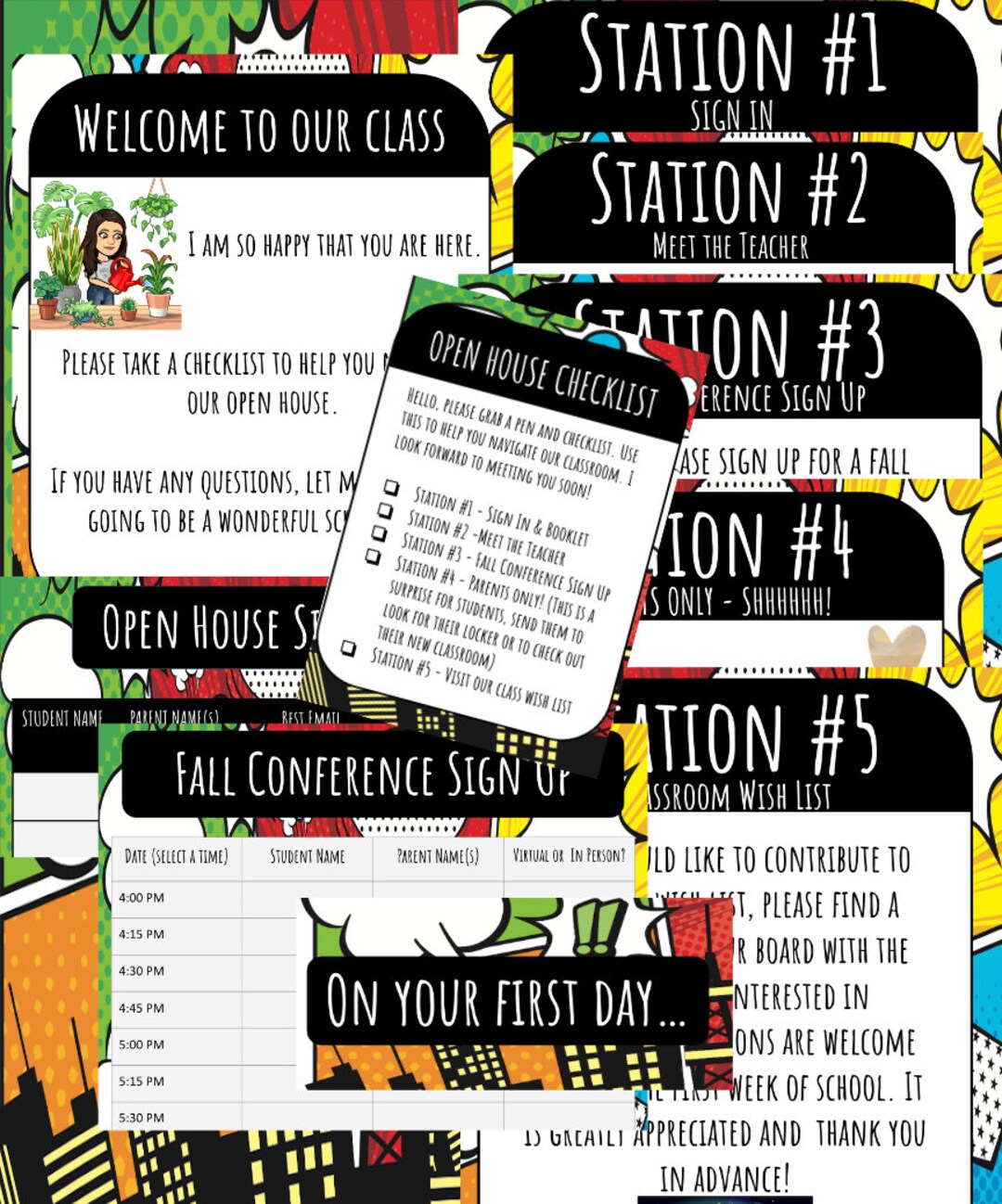 EDITABLE Classroom Open House SUPERHERO Theme - Etsy