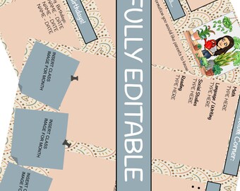 Fully EDITABLE Monthly Newsletter TEMPLATE Dot Theme - Etsy