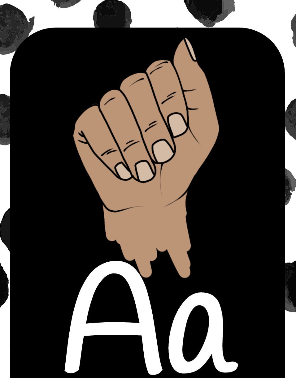 ASL PRINTABLE Alphabet for Classroom - Dots - Etsy