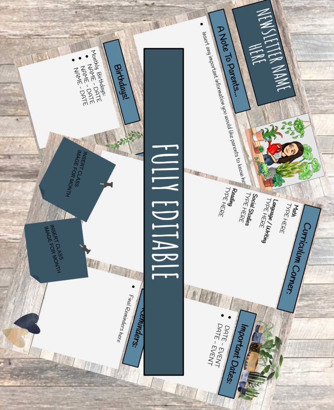 Fully EDITABLE Monthly Newsletter TEMPLATE Rainbow Theme - Etsy