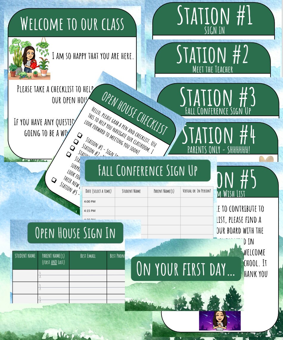 EDITABLE Classroom Open House MOUNTAIN Theme - Etsy