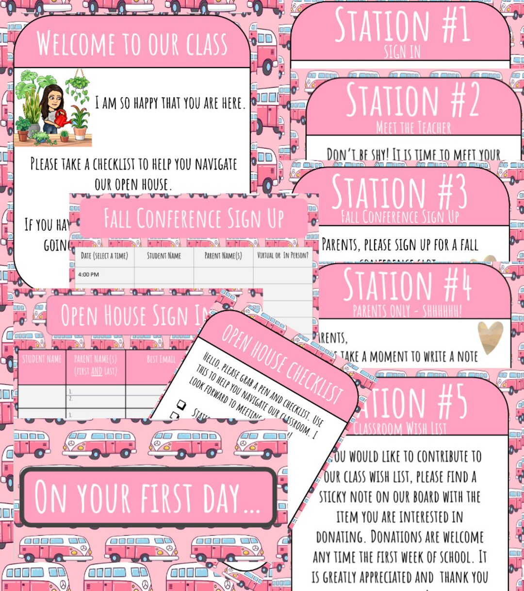 EDITABLE Classroom Open House VINTAGE / TRAVEL Theme - Etsy